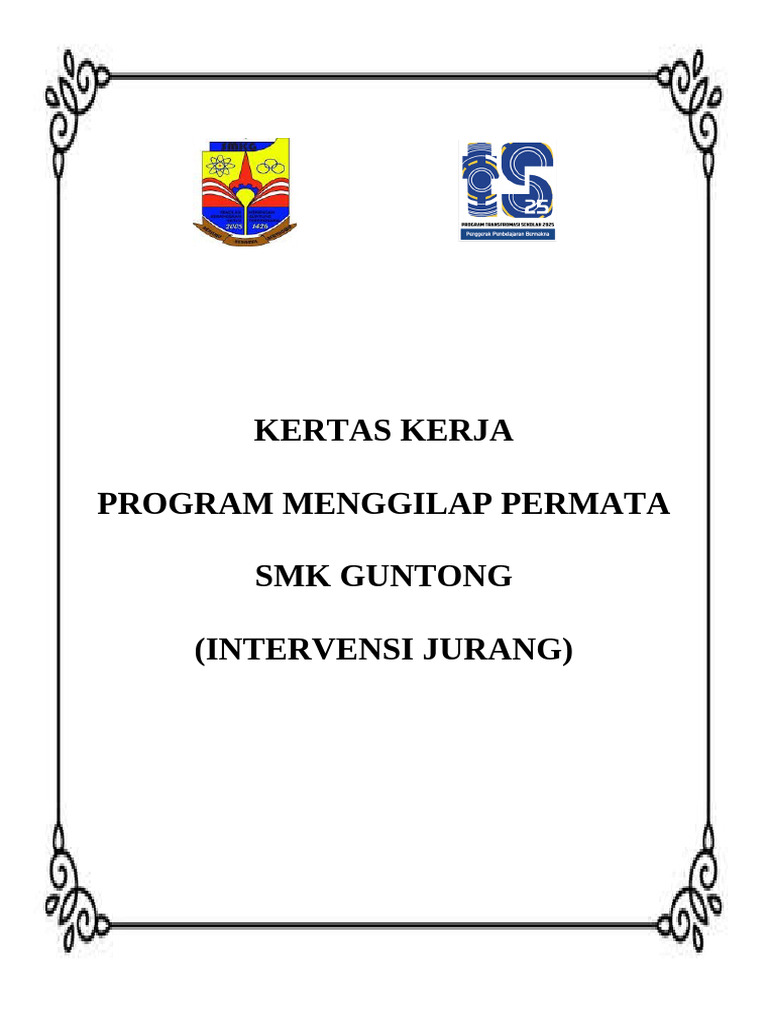 Kertas Kerja Program Menggilap Permata SMK Guntong | PDF