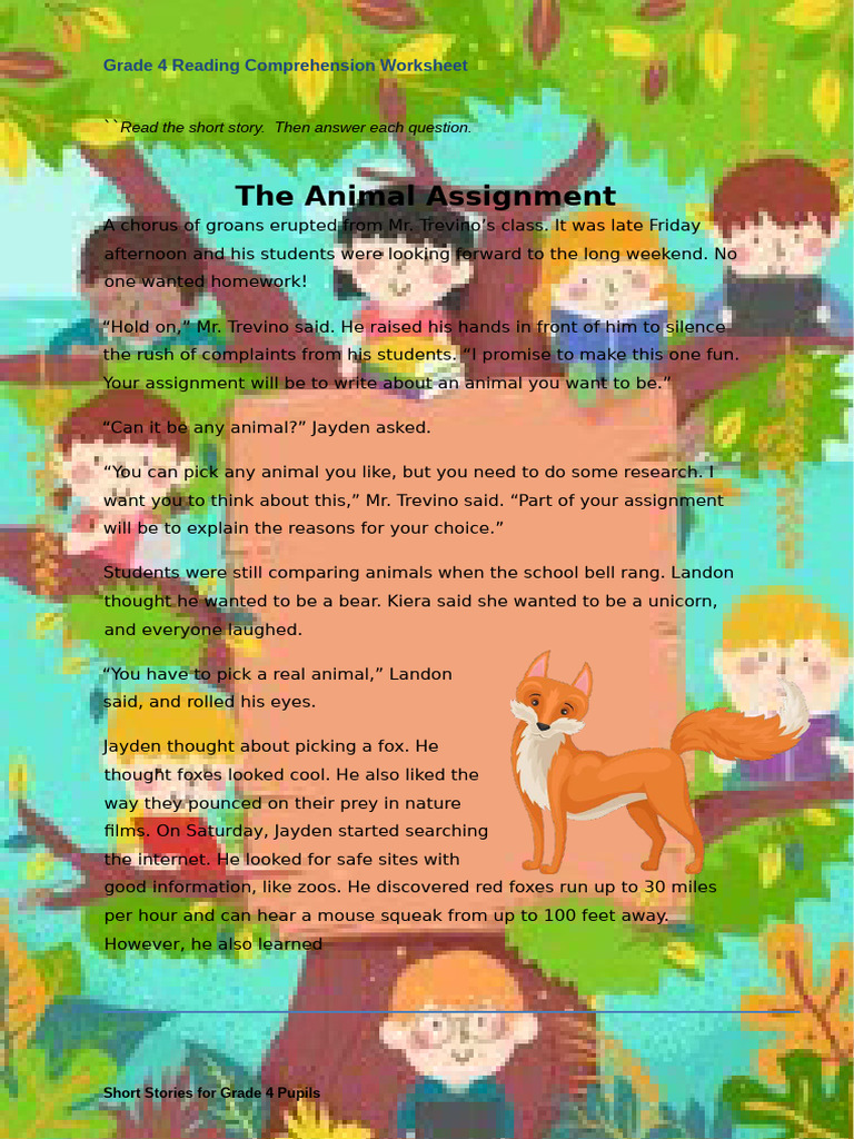 Grade 4 Short Story | PDF | Dolphin | Zoology