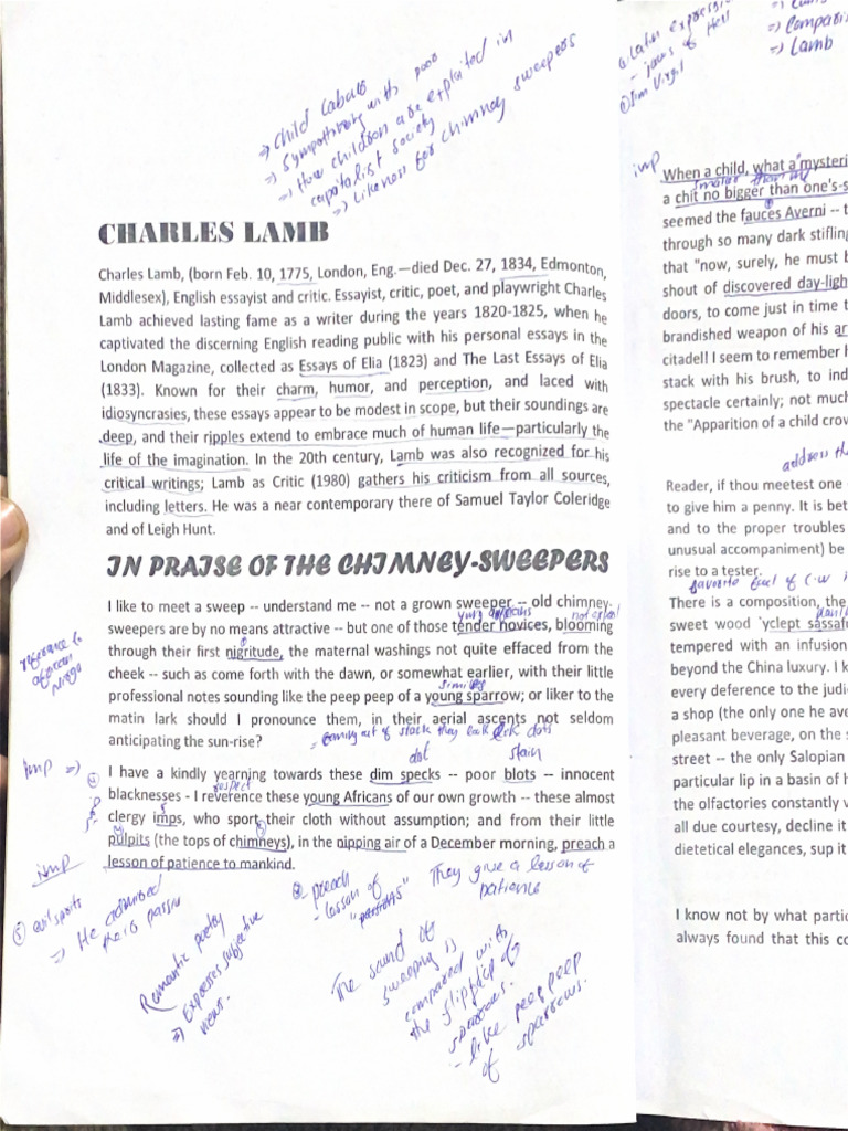 Chimney Sweepers Text | PDF