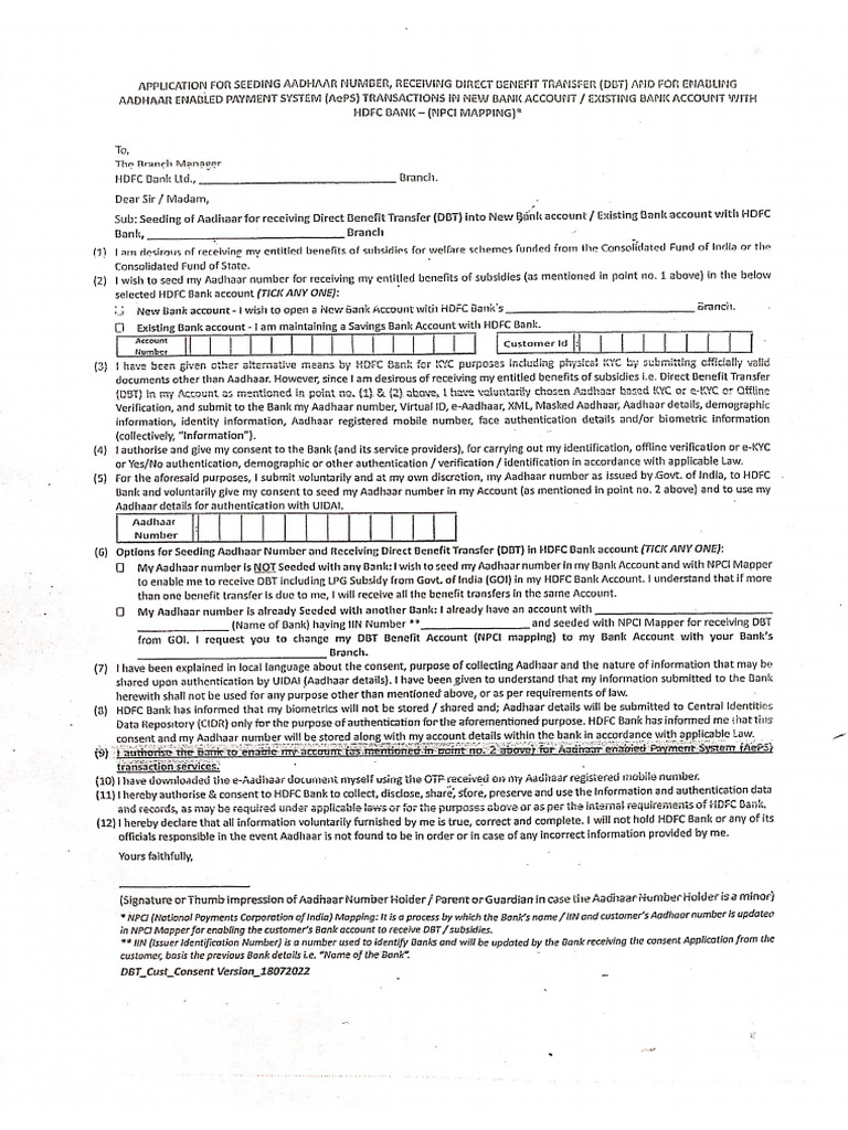 Aadhar Concern | PDF