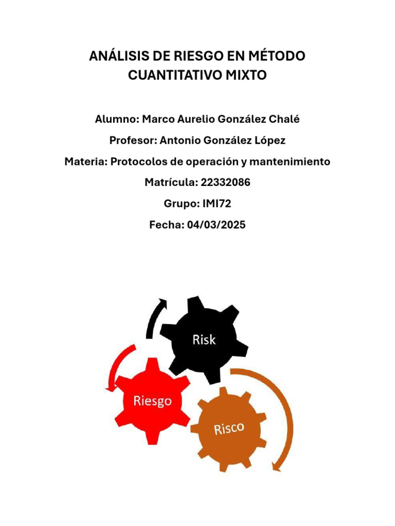 Análisis de Riesgo en Método Cuantitativo Mixto | PDF