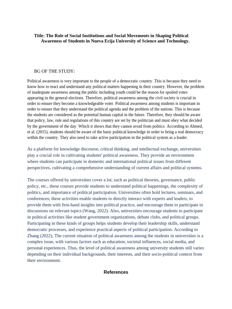 Contemp Research Draft | PDF | Qualitative Research | Awareness