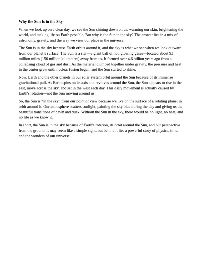 Sky Sun | PDF