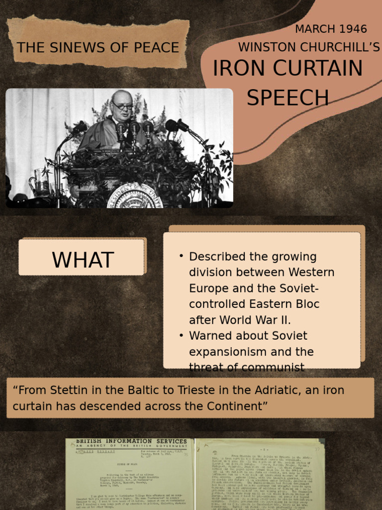 Churchill's Iron Curtain Speech Analysis | PDF