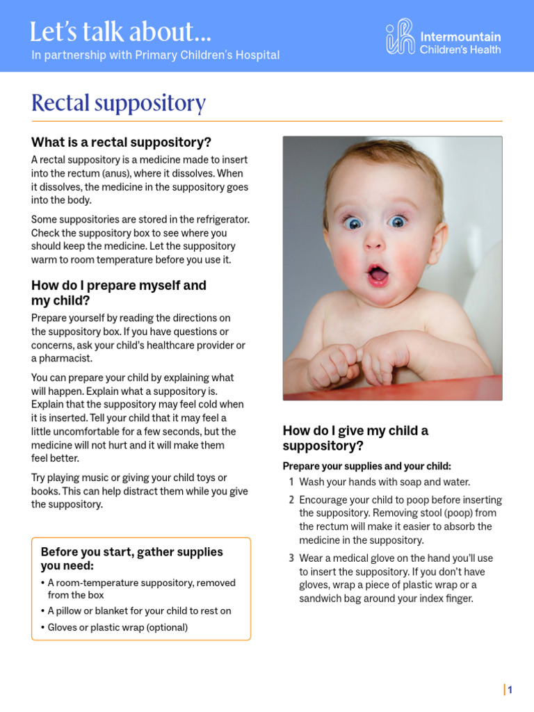 How to Administer a Rectal Suppository | PDF | Rectum