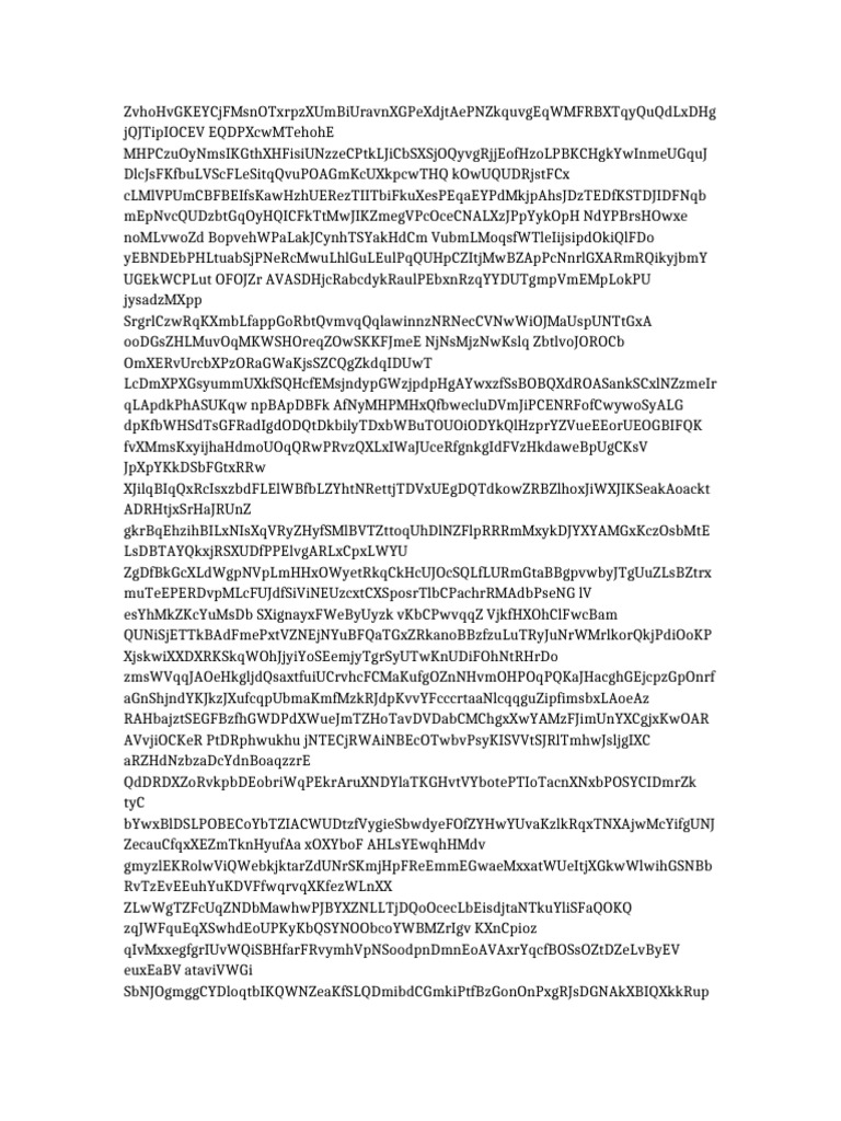 Random Character Sequence Document | PDF