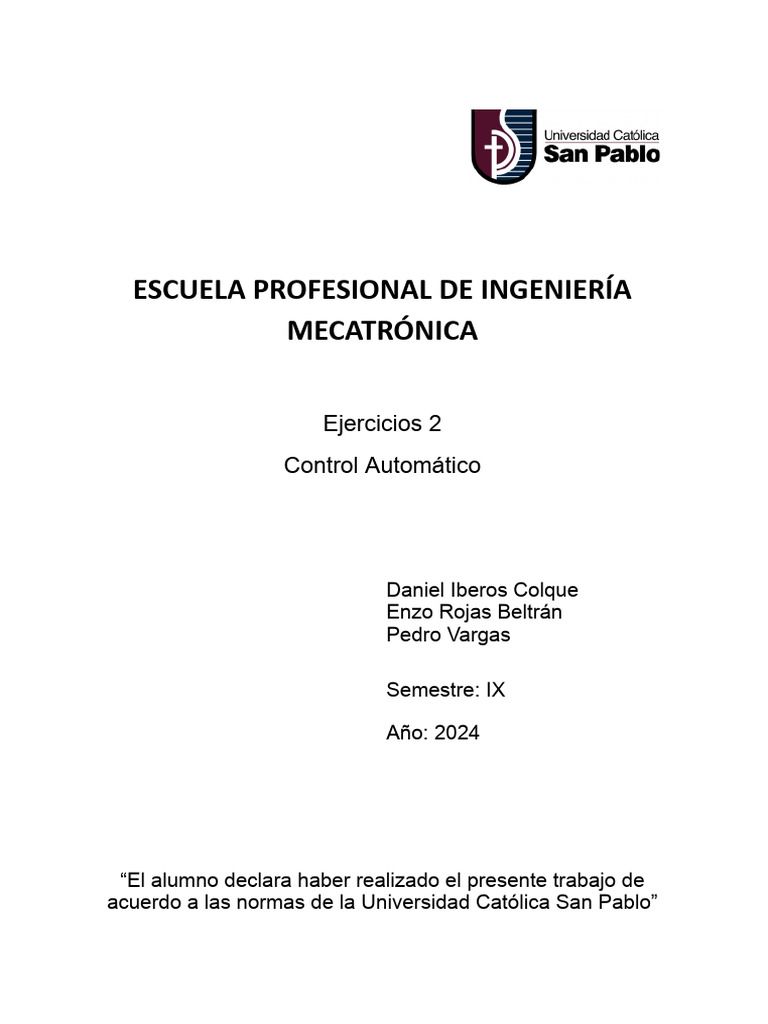 Control Ejercicios 1 | PDF | Sistema de control
