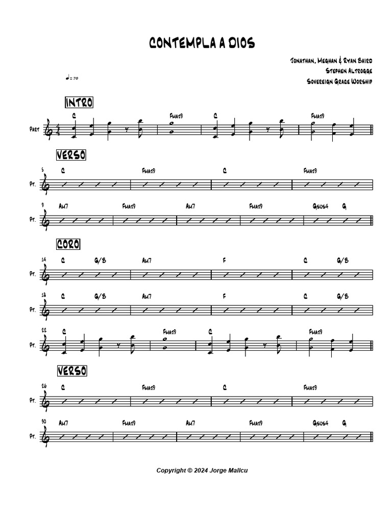 Contempla a Dios - Chart | PDF