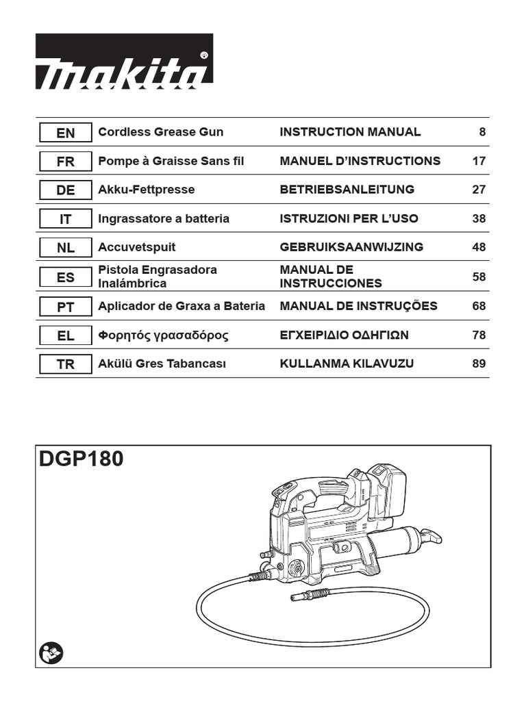 Manual Grasera Automática Makita (Usuario) | PDF | Battery Charger | Noise