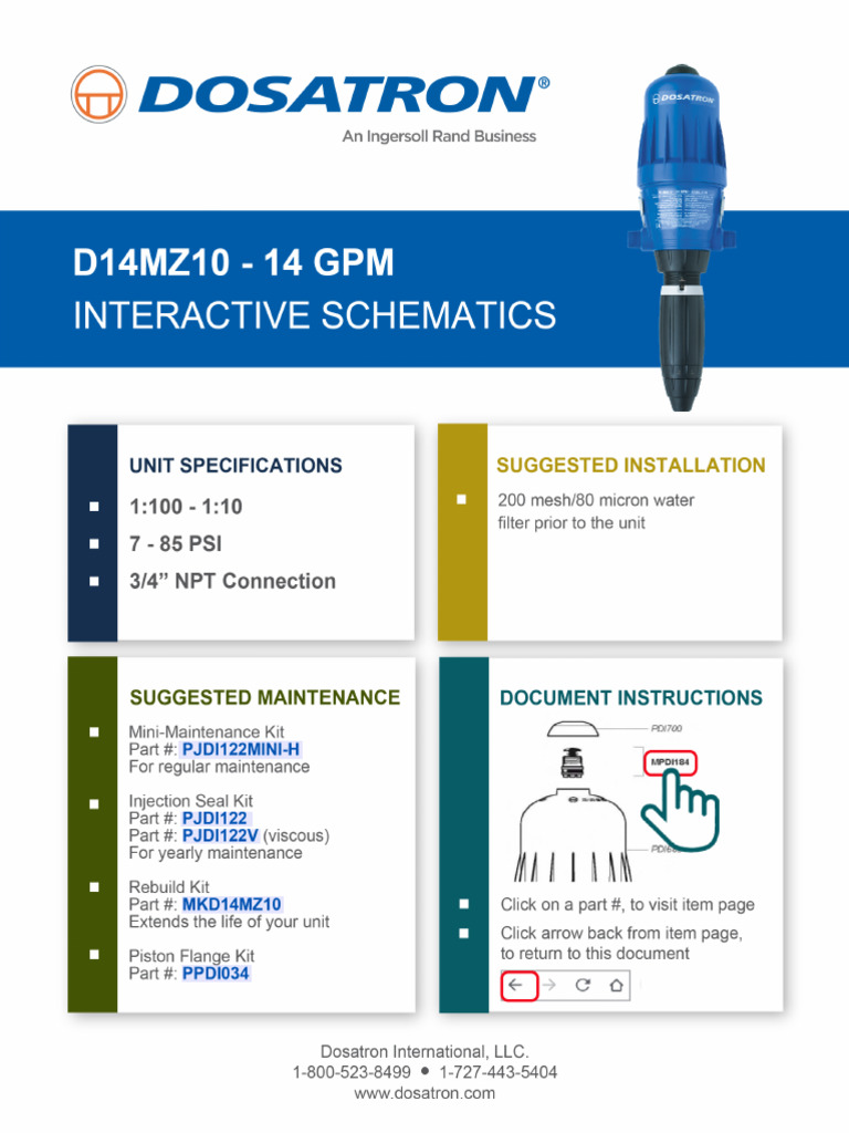 D14MZ10 Piston Flange Kit Overview | PDF