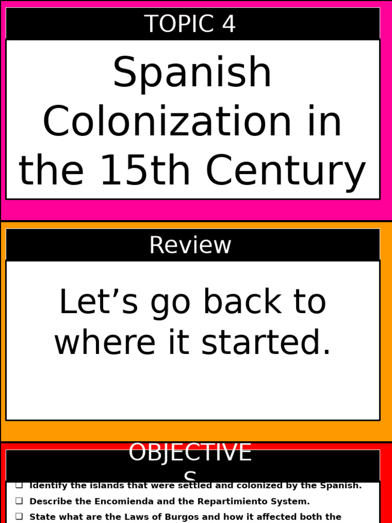 Spanish Colonization in The 15th Century 9.2 February 2025 | PDF ...