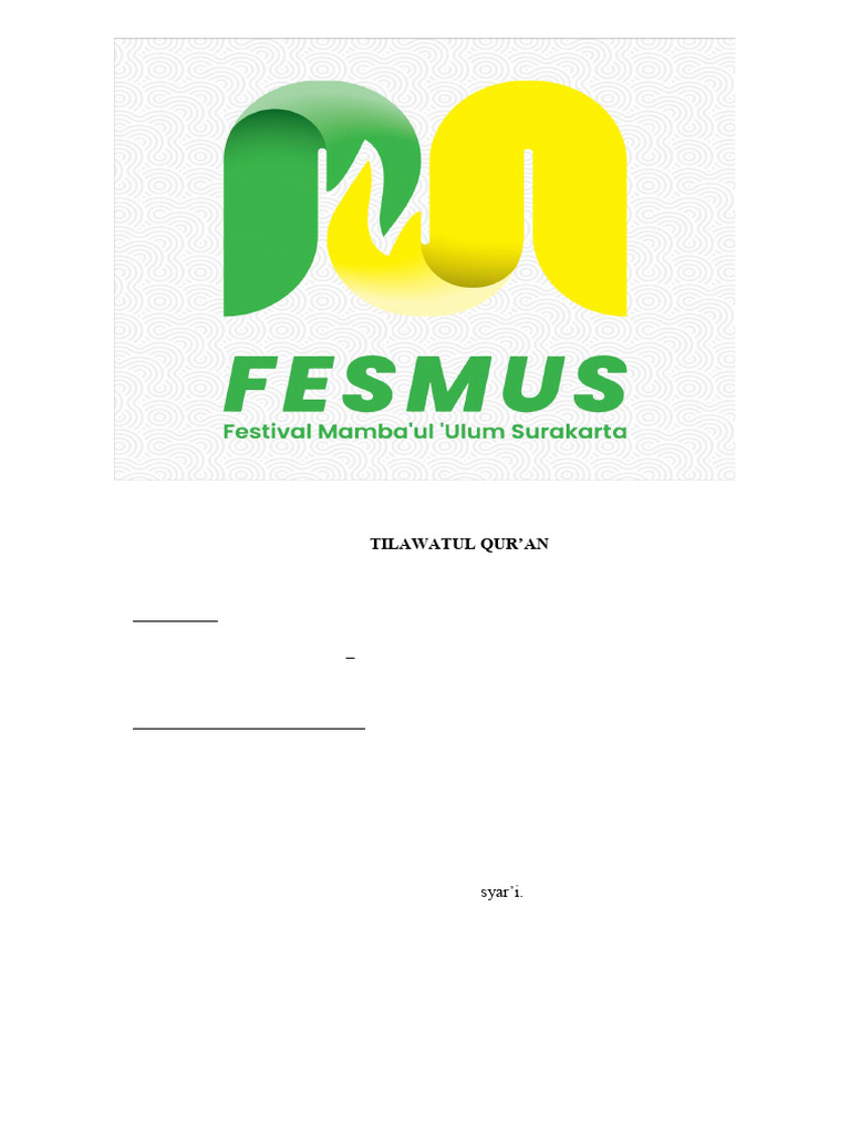 Juknis MTQ Fesmus 2025 | PDF