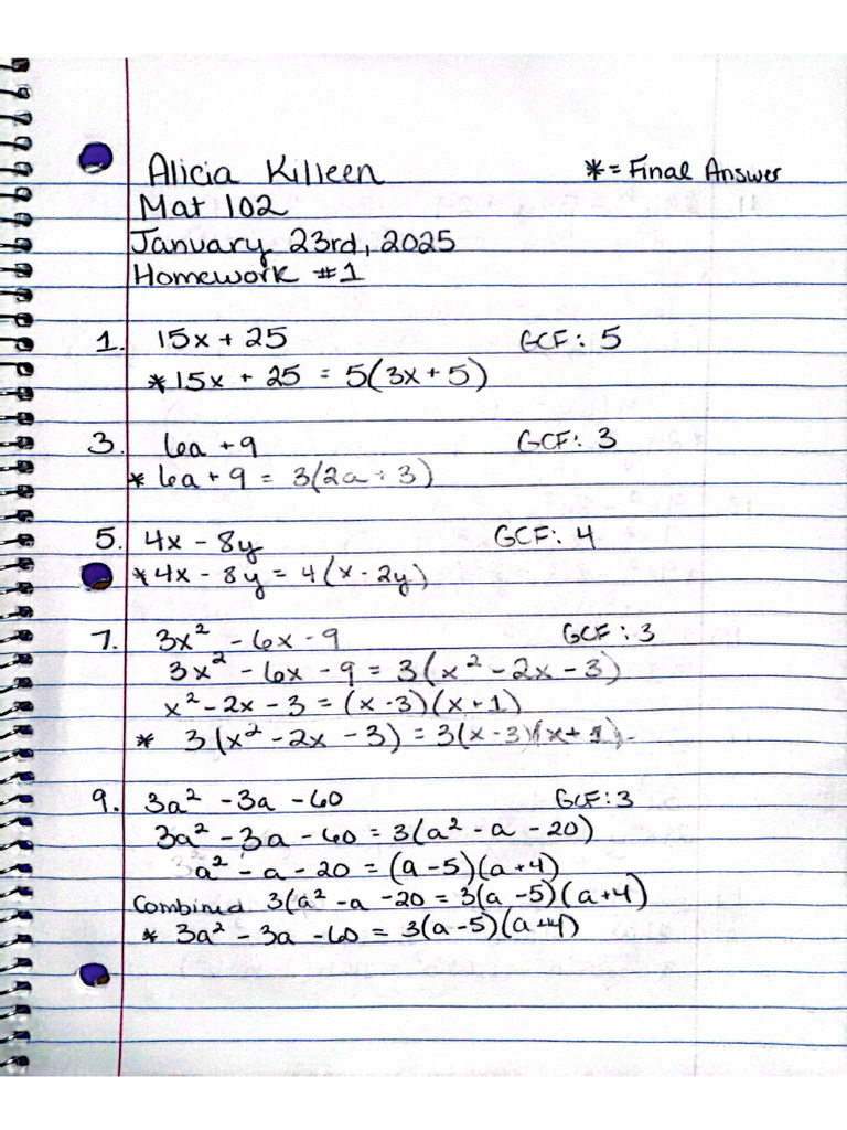 Homework #1 | PDF