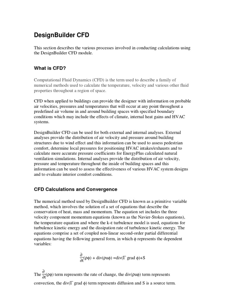 DesignBuilder CFD DraftManual | PDF