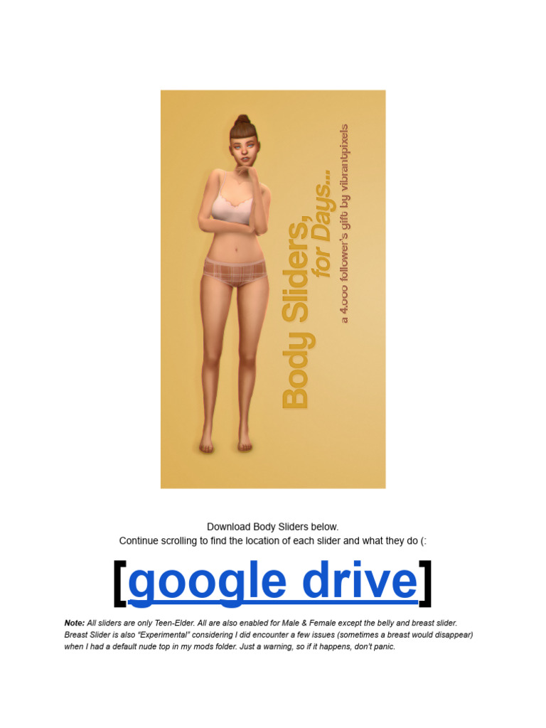 body sliders, for days ... 4k follower's gift | PDF