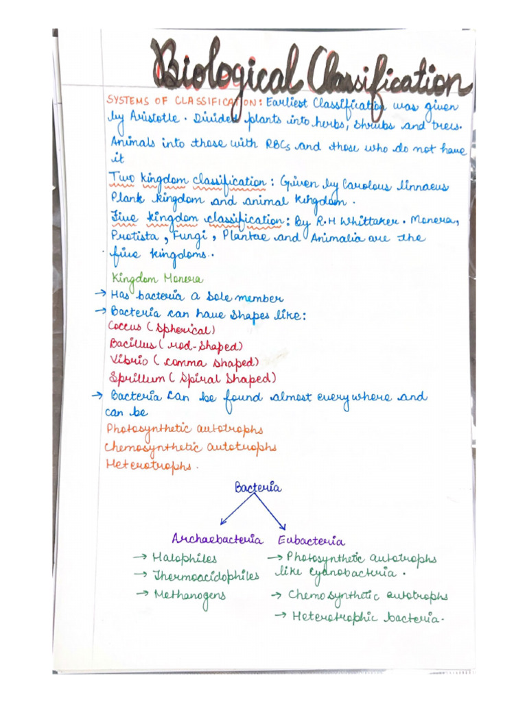Biological Classification 1 | PDF