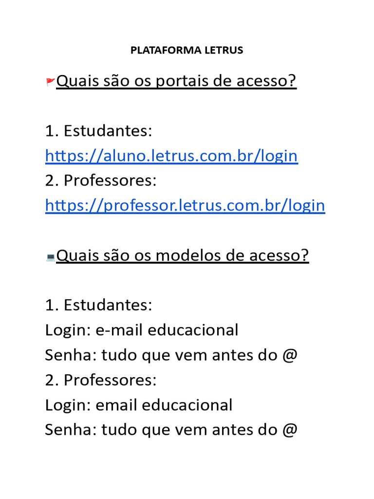 Plataforma Letrus | PDF