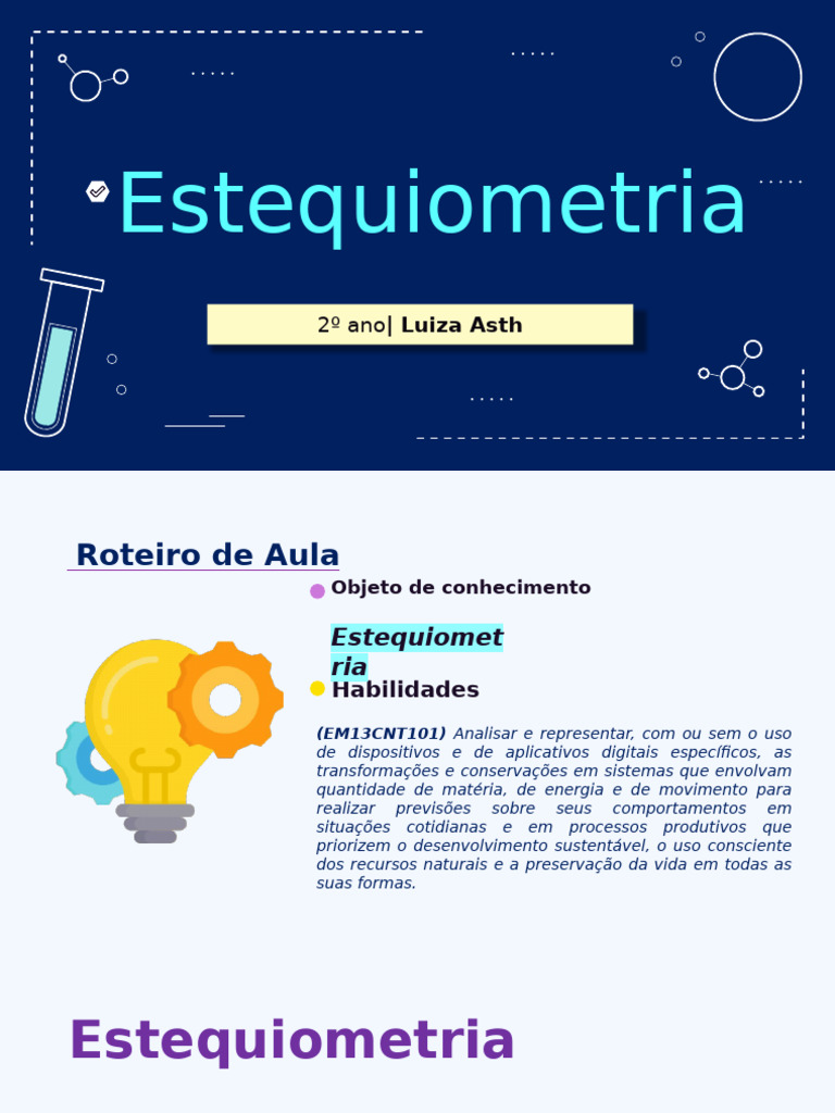 Cálculos e Conceitos de Estequiometria | PDF | Mol (unidade ...