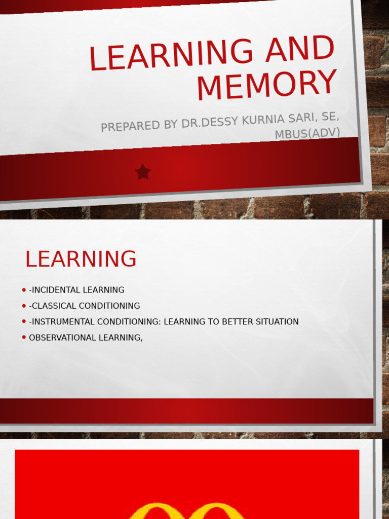 Learning and Memory Only | PDF