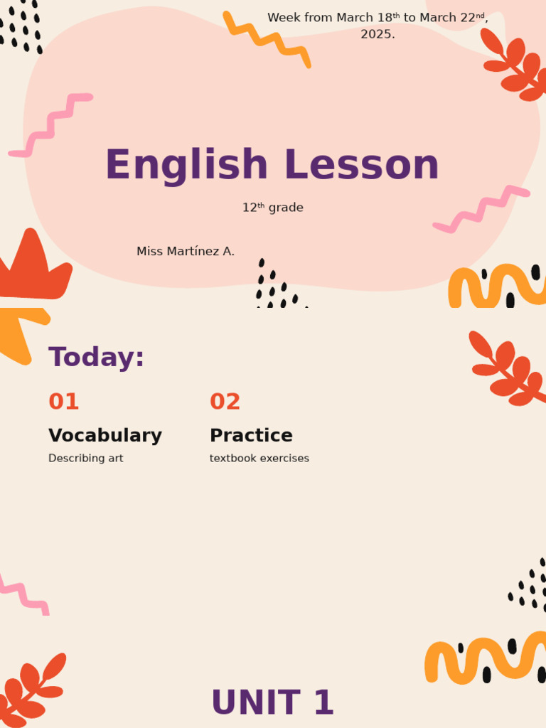 12th Grade Unit Week 1 2025 1 | PDF