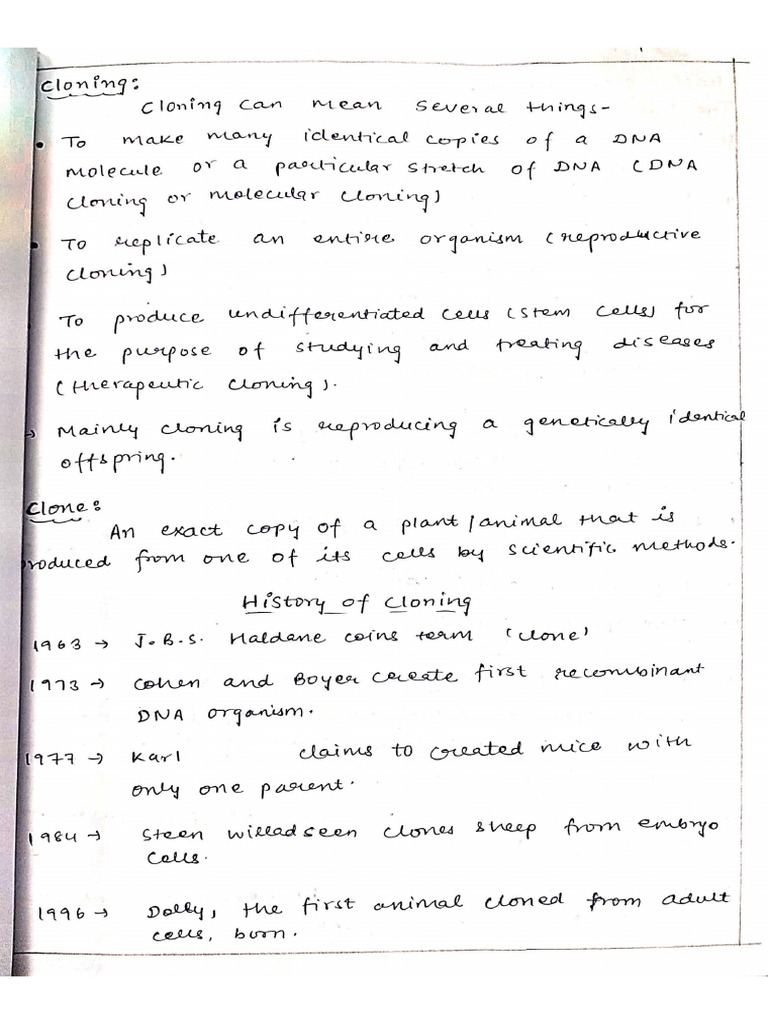 Cloning Assignment PDF | PDF