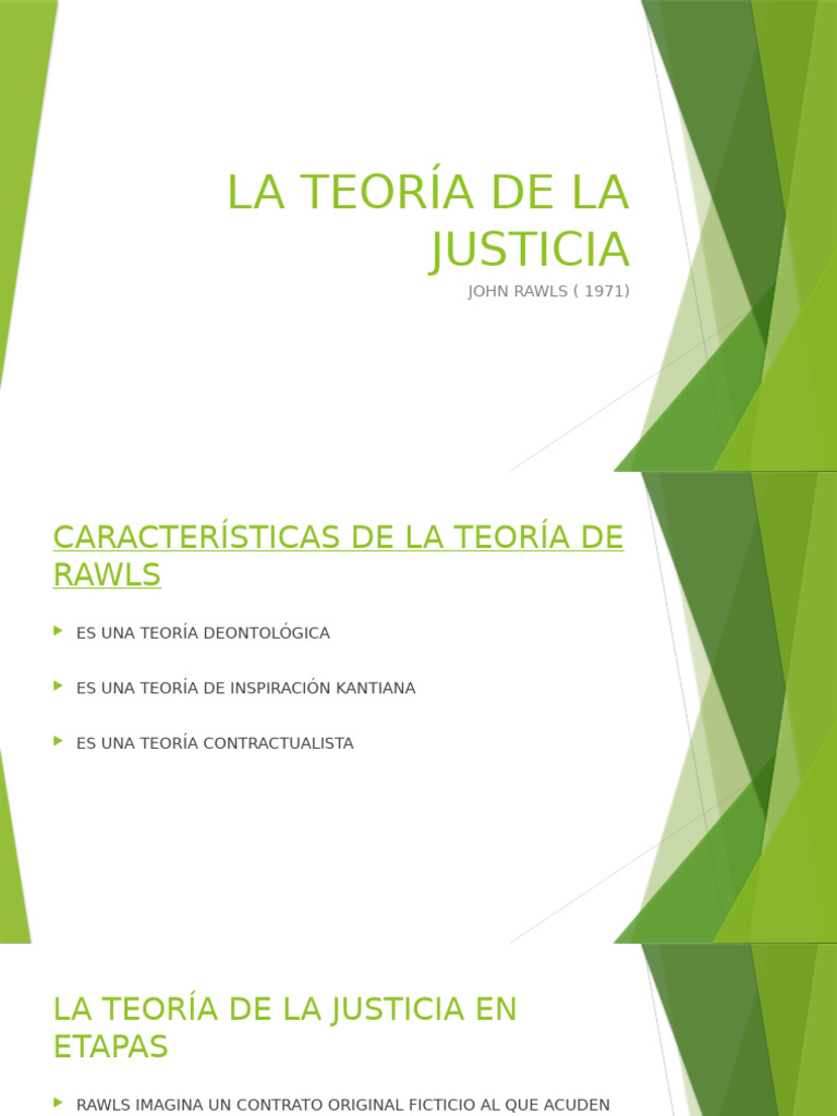 La Teoría de La Justicia de John Rawls | PDF
