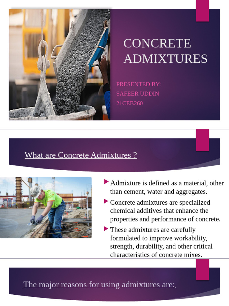 Concrete Admixtures | PDF | Concrete | Cement