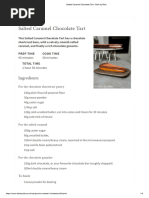 Chocolate Caramel Tartlet Recipe | PDF | Chocolate | Baking