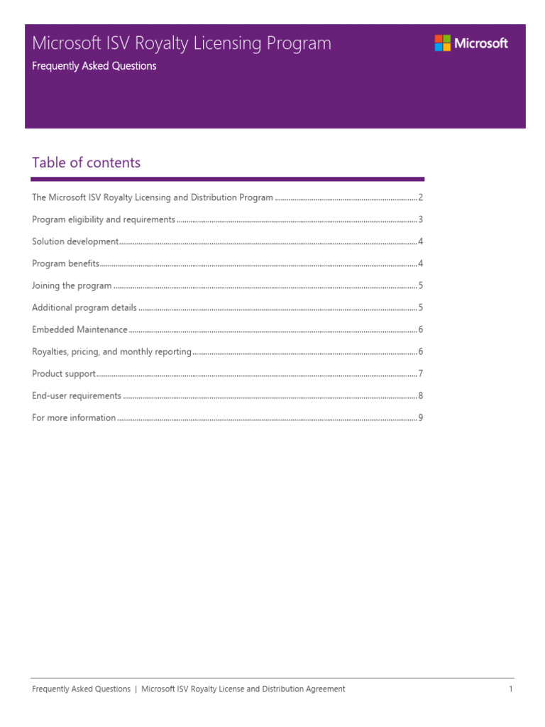 Microsoft ISV Royalty Licensing Guide | PDF | Indemnity | License