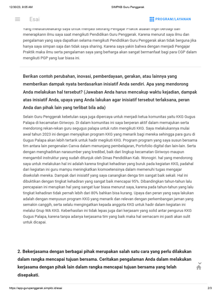 Latar Belakang Mengikuti CPP | PDF