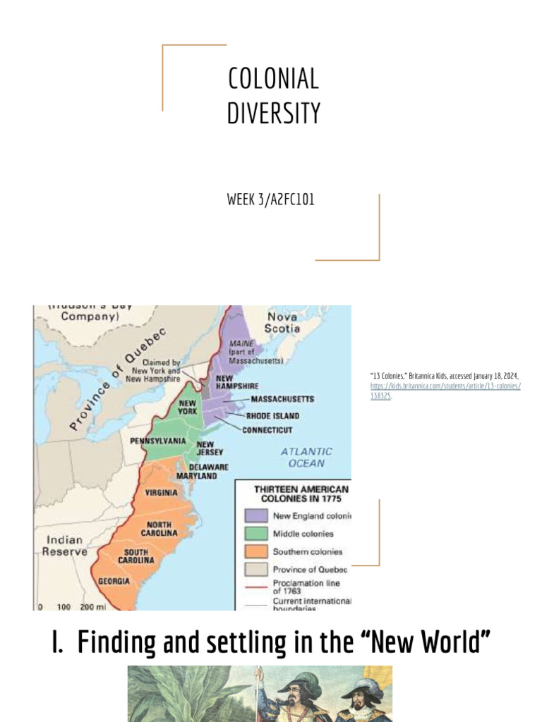 WEEK 3 - Colonial Diversity | PDF | Plymouth Colony | Thirteen Colonies