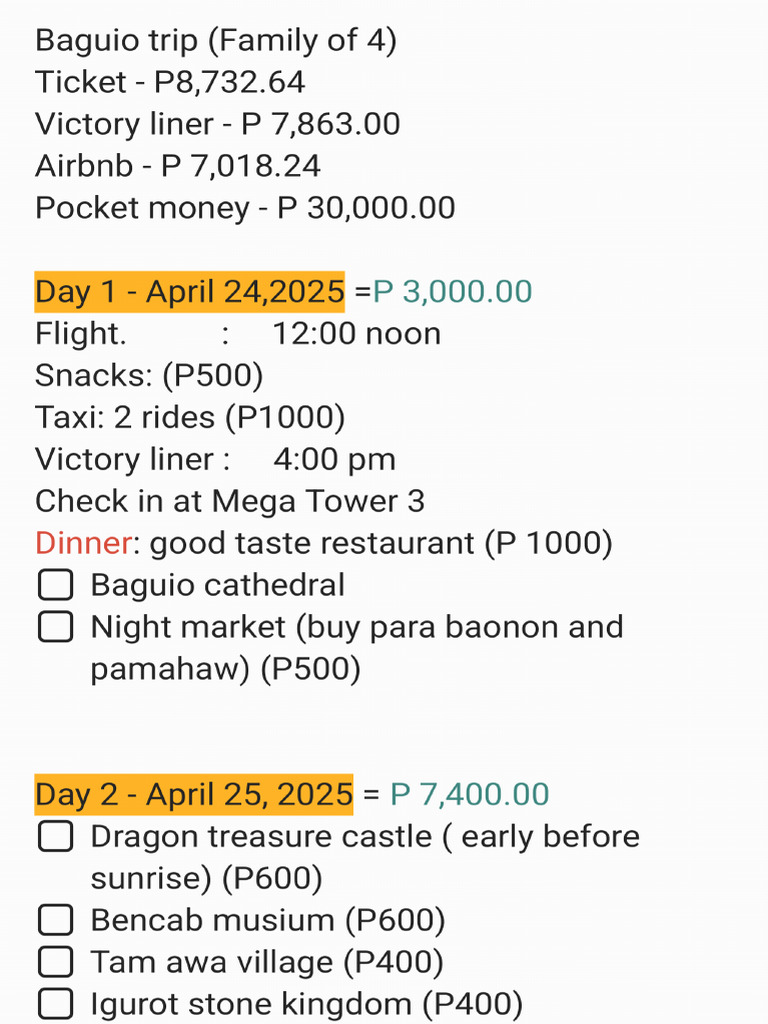 Our Baguio 1st Wedding Anniversary Trip_250423_131727 | PDF