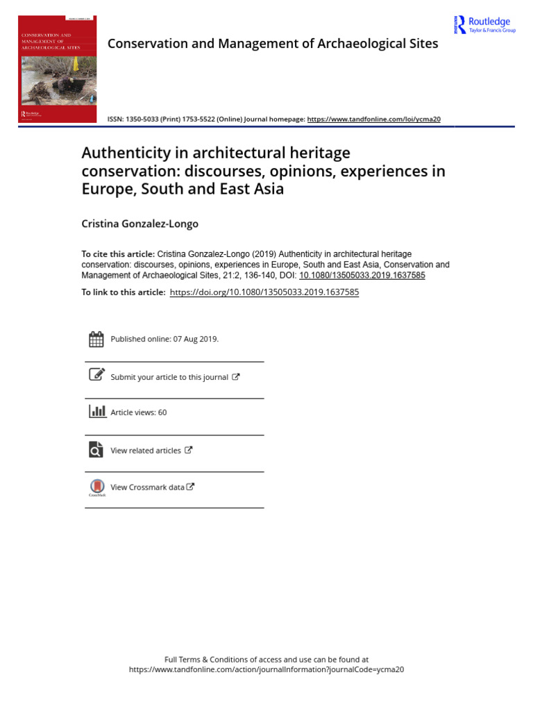 Authenticity in Architectural Heritage C | PDF