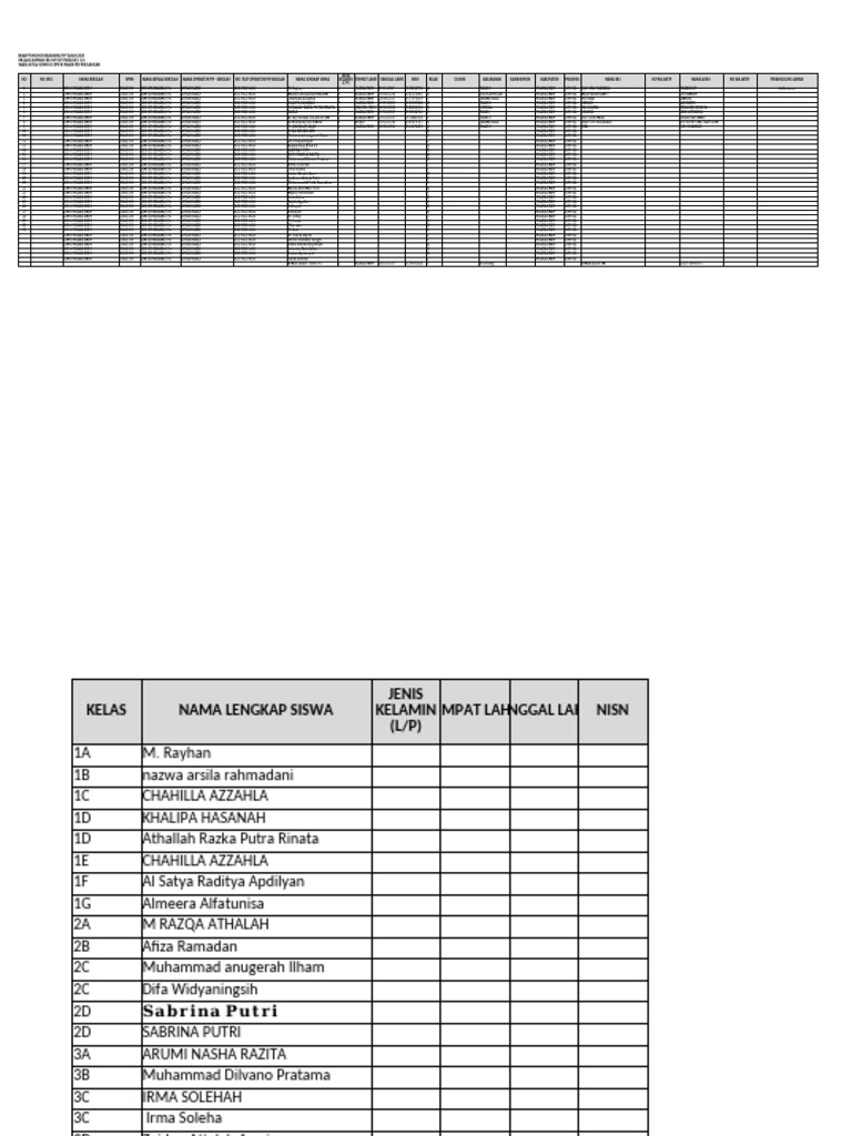Format - Rekap Pemohon Pip 2025 | PDF