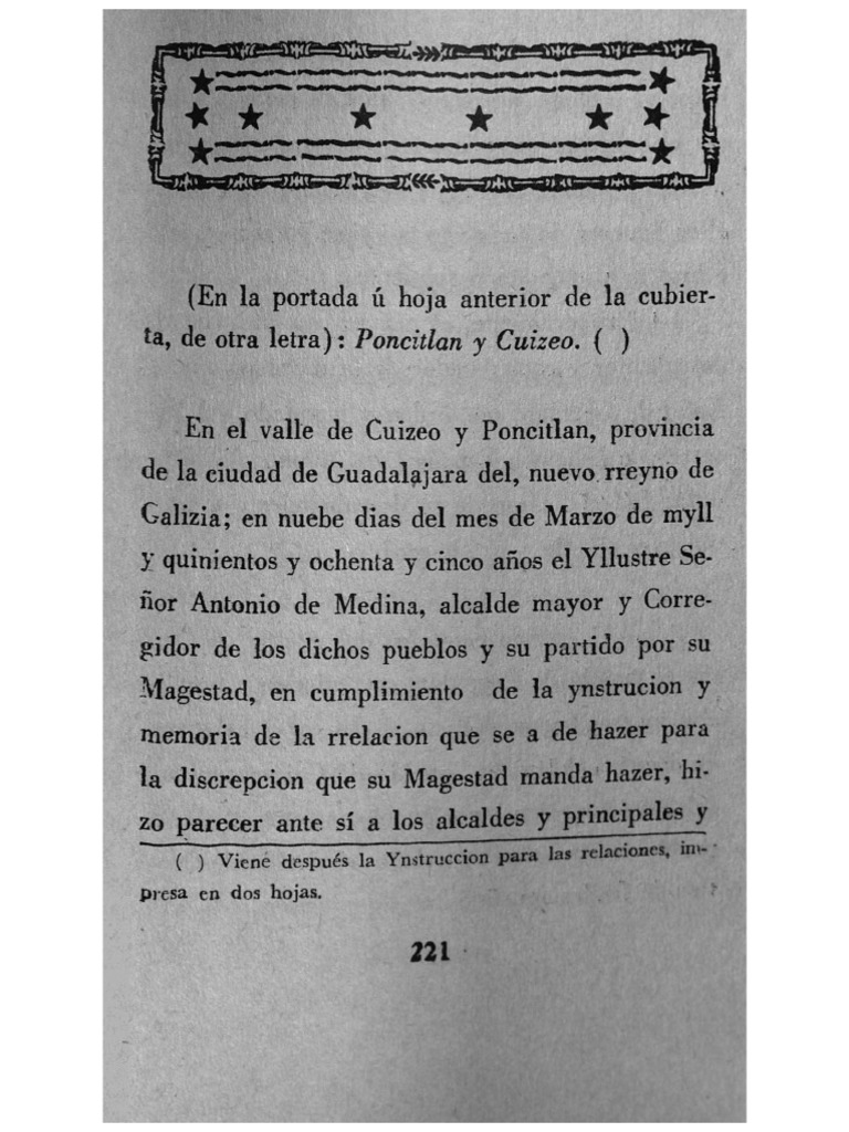Relacion Geografica de Poncitlan y Cuitzeo | PDF