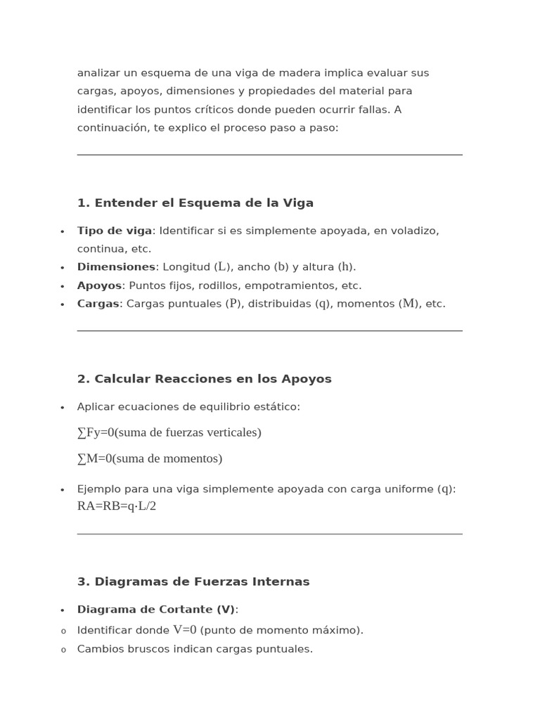 Analisis de Viga de Madera | PDF | Viga (Estructura) | Doblar
