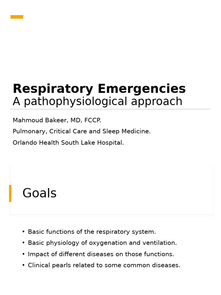Respiratory Emergencies | PDF | Respiratory Diseases | Respiratory System