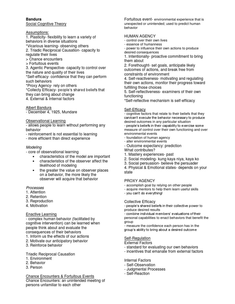 Bandura | PDF | Self Efficacy | Behavior