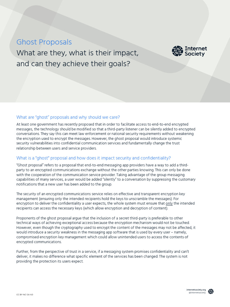 Ghost Protocol Fact Sheet | PDF | Encryption | Key (Cryptography)