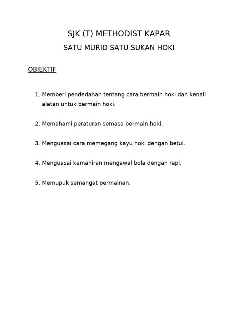 Objektif Hoki | PDF