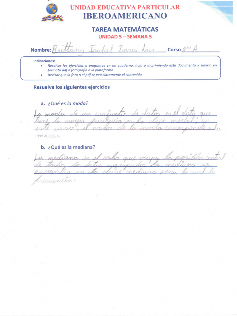 Matematicas Semana 5 Unidad 5 | PDF