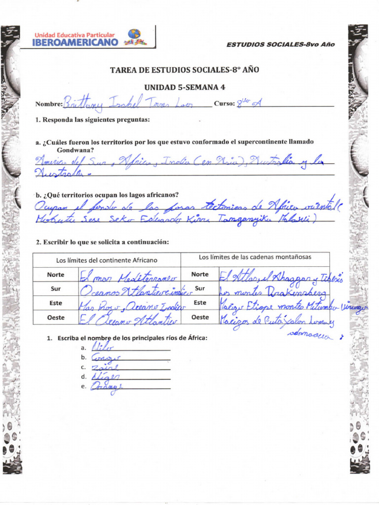 Estudios Sociales Semana 4 Unidad 5 | PDF