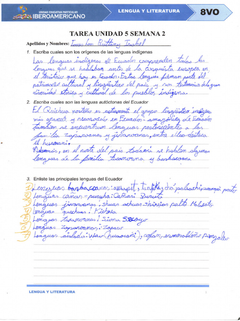 Lengua Semana 2 Unidad 5 | PDF