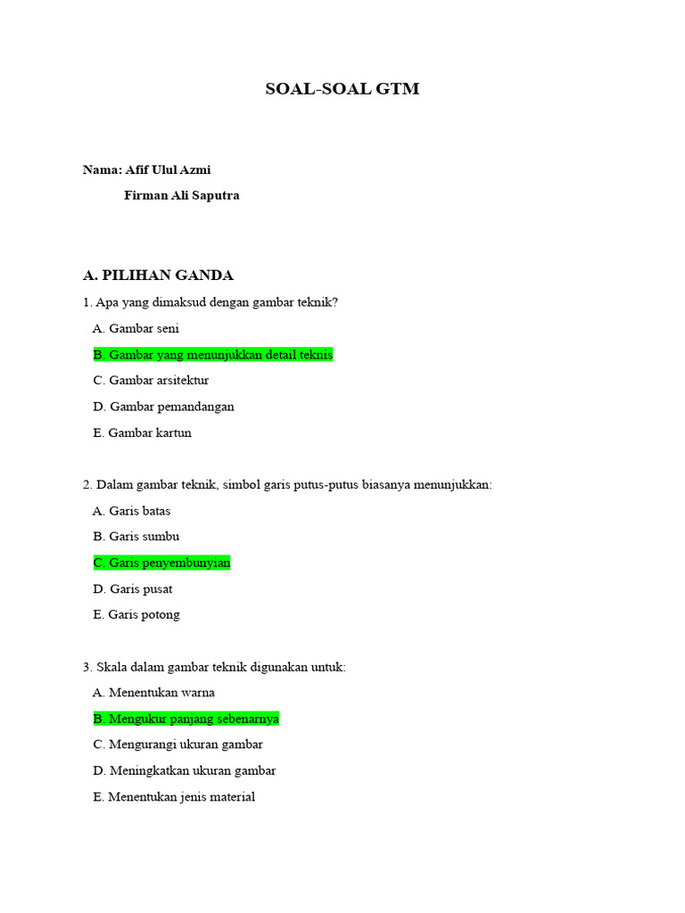 Soal GTM | PDF