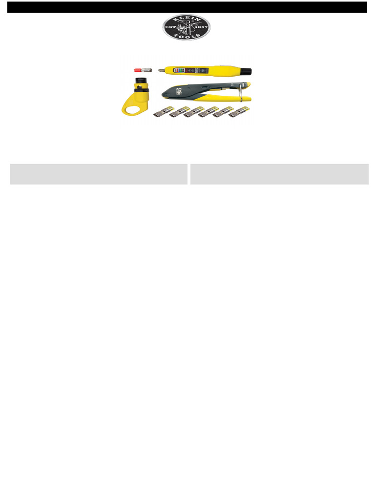 Kleintools Datasheet vdv002818 | PDF