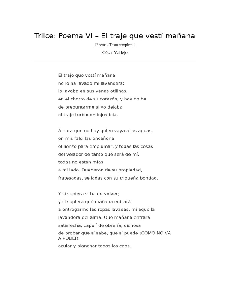 Poema 06 de Trilce Cesar Vallejo | PDF