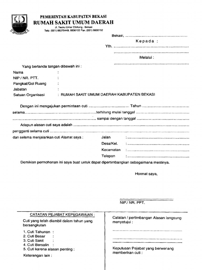Surat Cuti | PDF