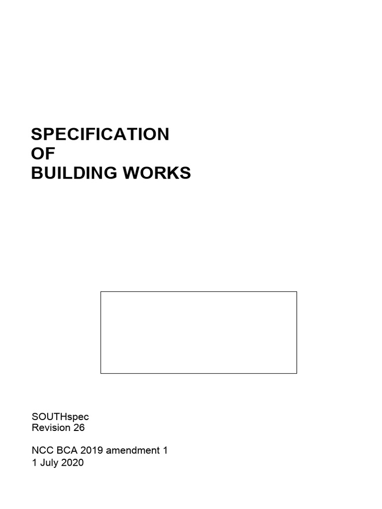 NCC 2022 BCA Specification Class 1 10 | PDF | Concrete | Chimney