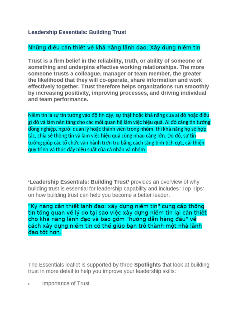 Building Trust | PDF