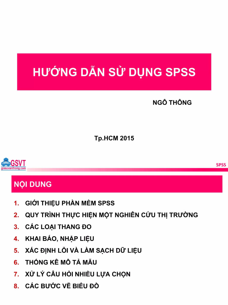 HDSD SPSS | PDF